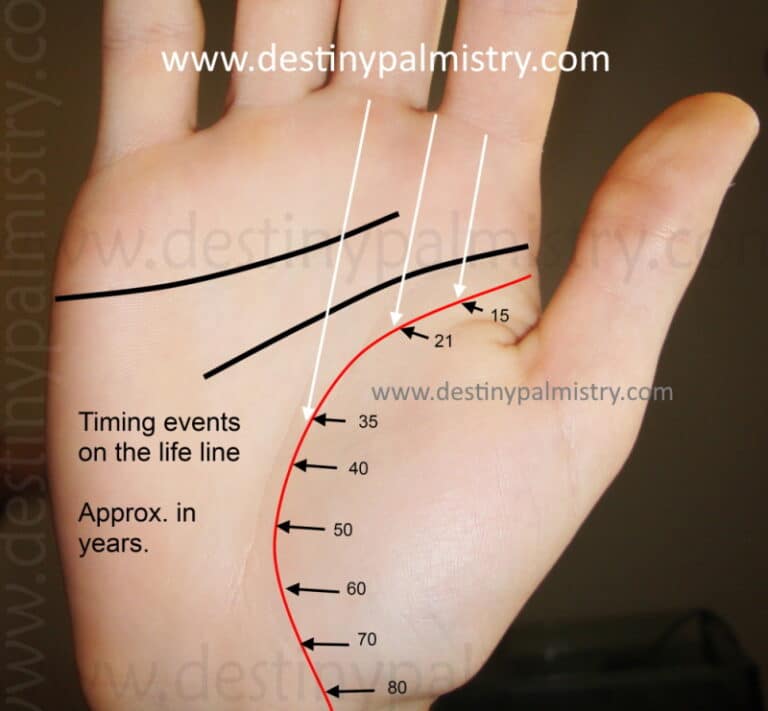 Life Line Timeline Guide in Palmistry - Destiny Palmistry
