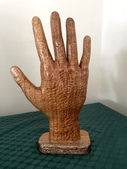 Hand-Carved Wooden Hand With Palm Lines - Destiny Palmistry