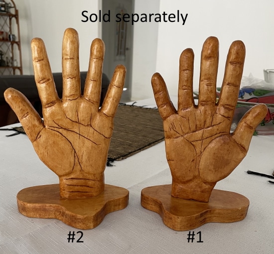 Wood Hand Sculpture Desktop Art - Destiny Palmistry