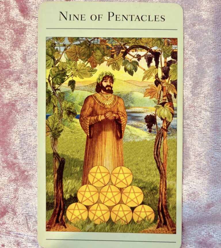 Nine of Pentacles in a Reading for Love or Career - Destiny Palmistry
